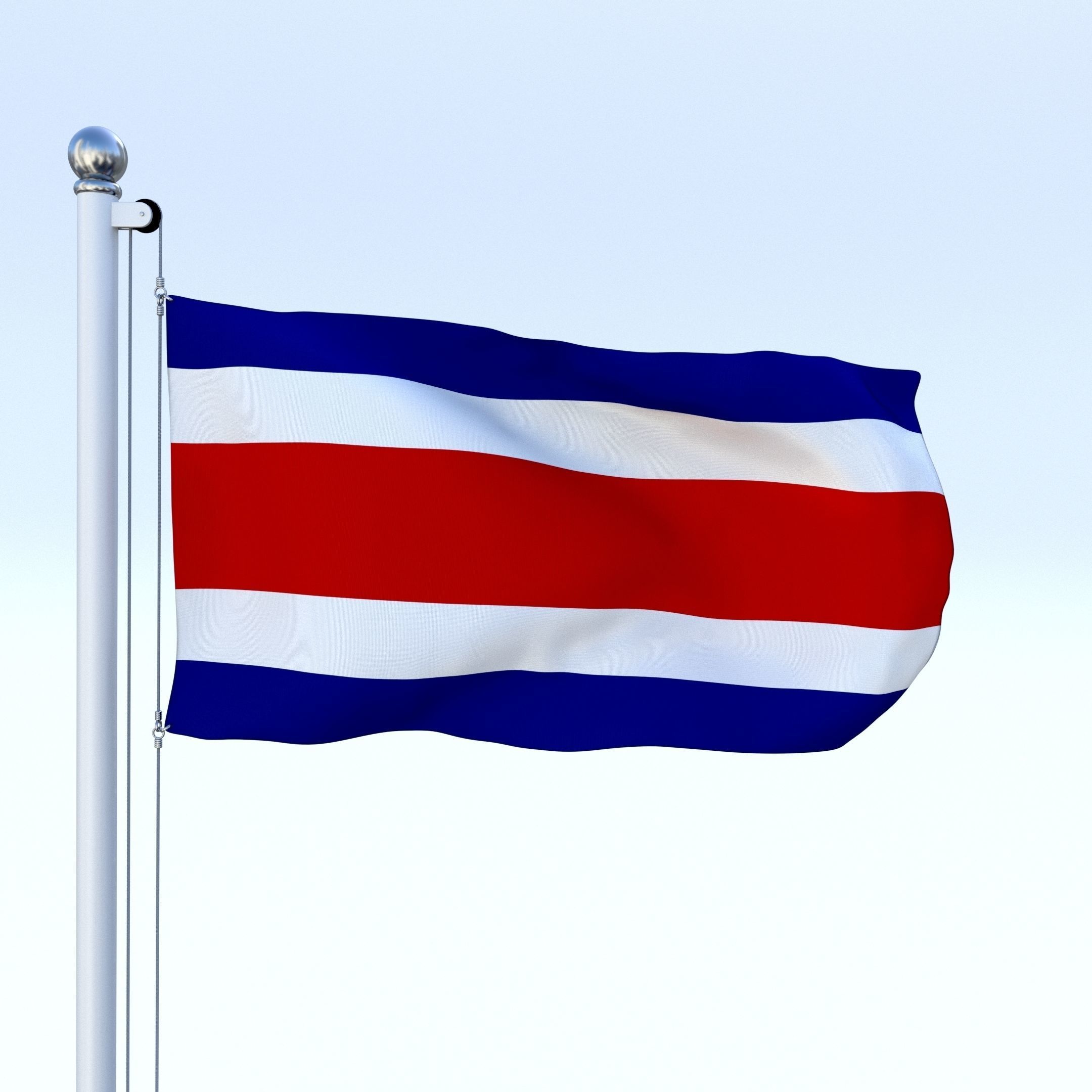 3D model Animated Costa Rica Flag VR / AR / low-poly animated | CGTrader
