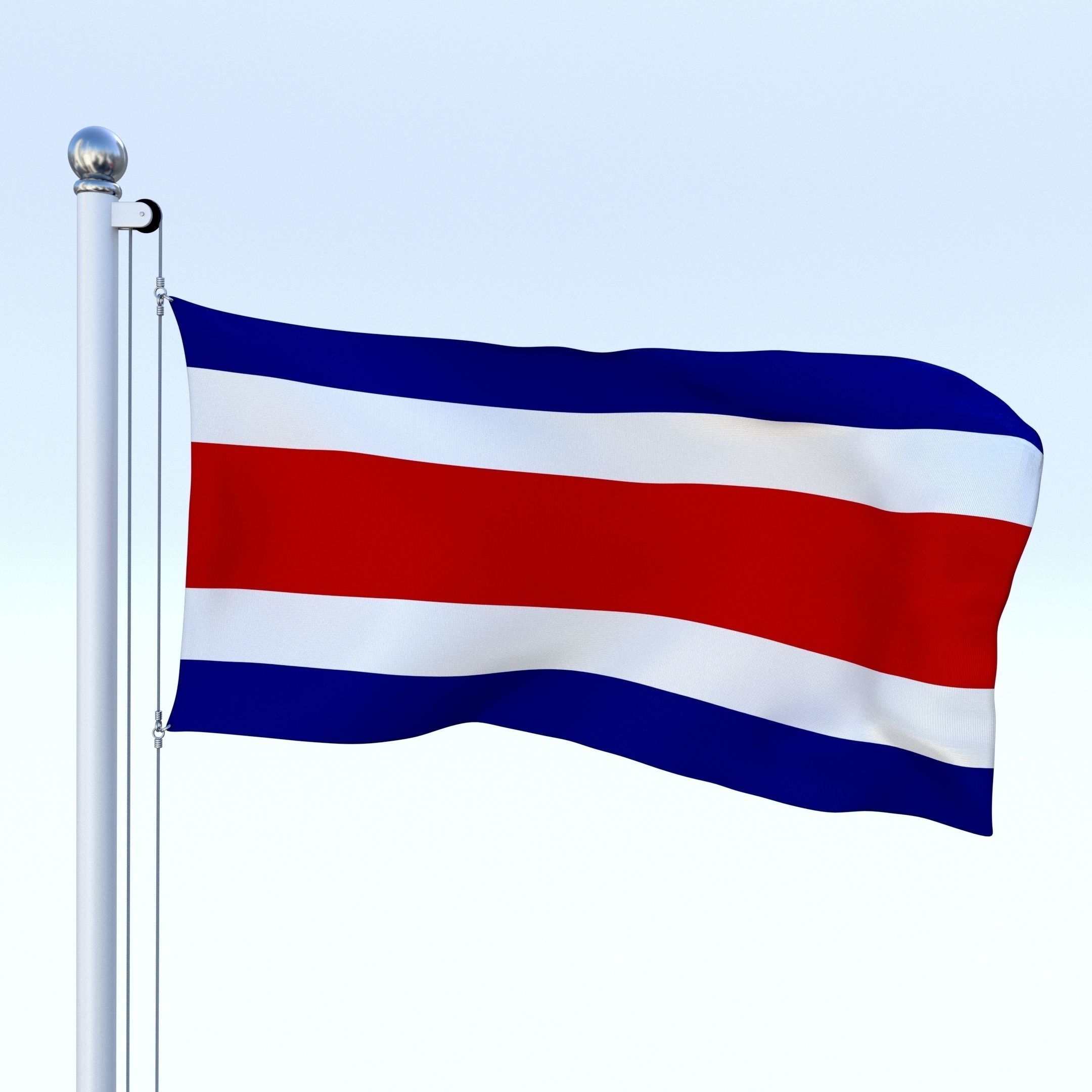 3D model Animated Costa Rica Flag VR / AR / low-poly animated | CGTrader