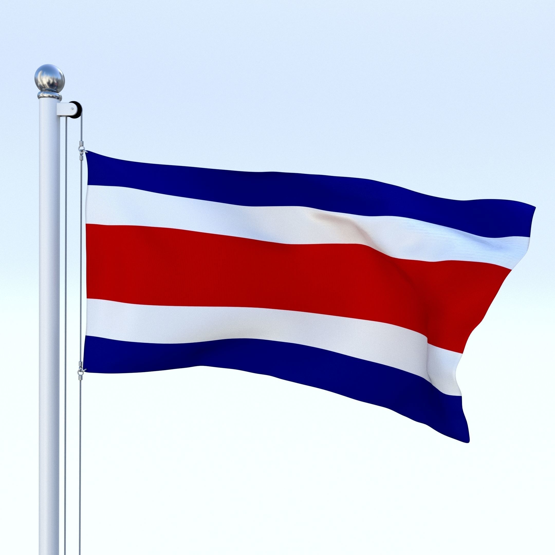 3D model Animated Costa Rica Flag VR / AR / low-poly animated | CGTrader