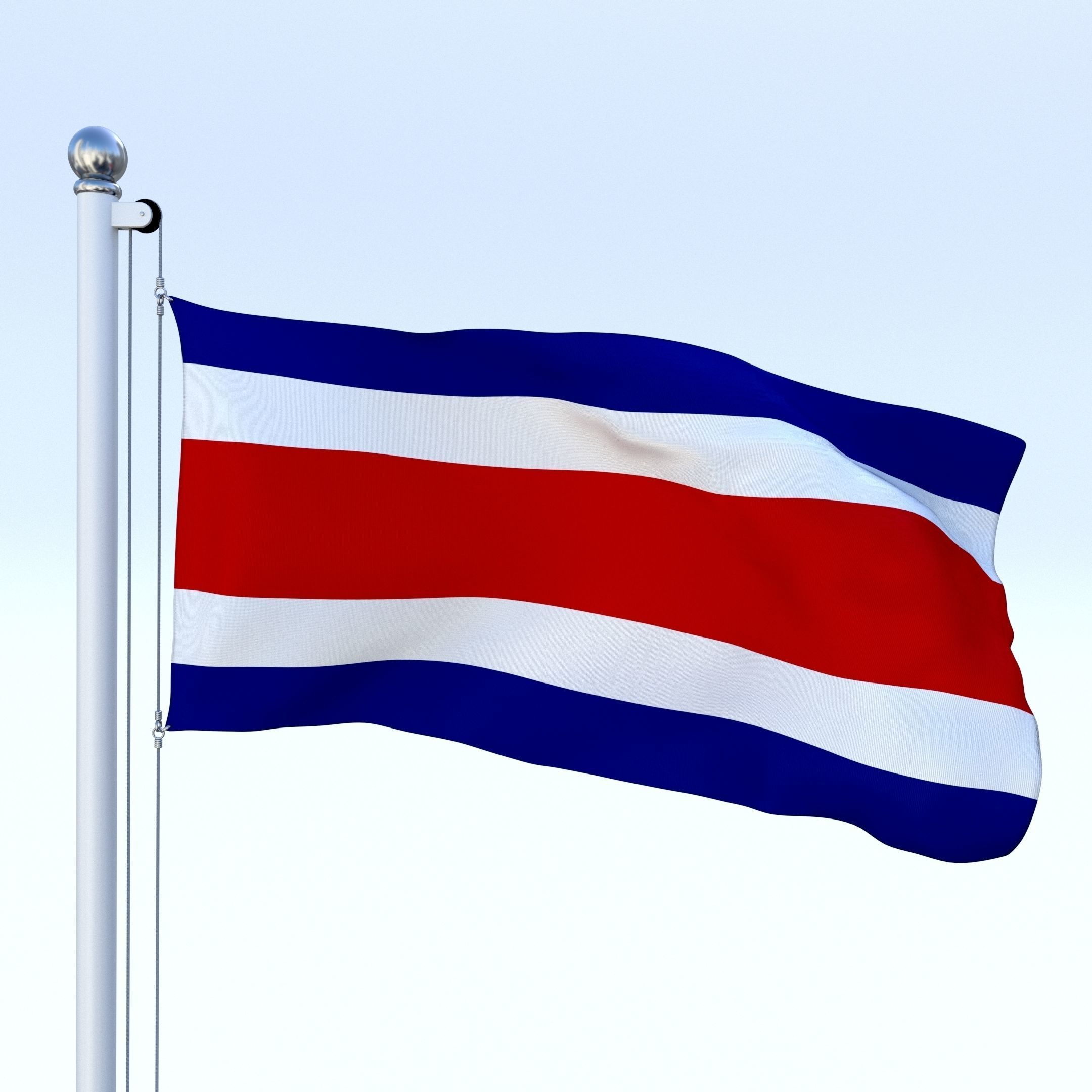 3D model Animated Costa Rica Flag VR / AR / low-poly animated | CGTrader