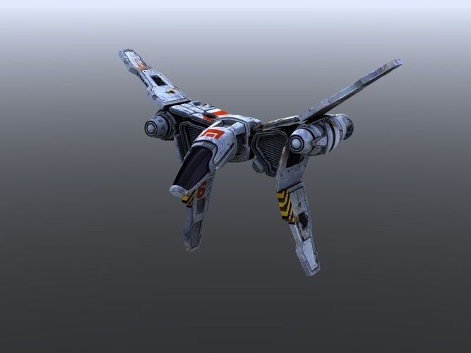 3D model Earth Defender - Spacecraft VR / AR / low-poly | CGTrader