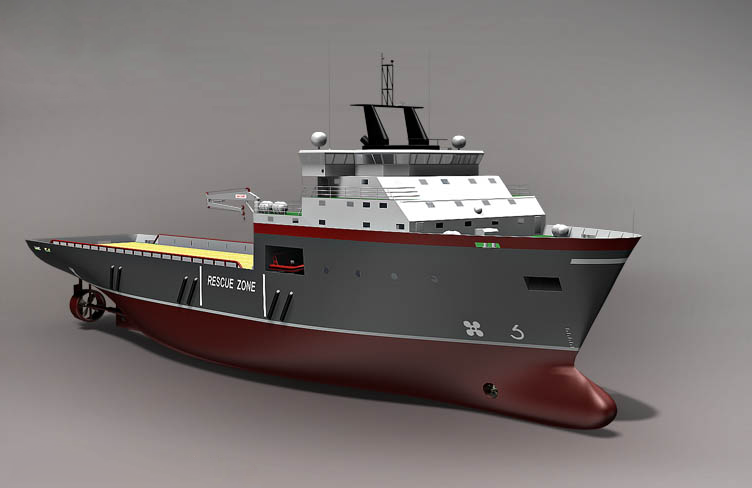 Offshore vessel 3D Model MAX OBJ 3DS FBX C4D LWO LW LWS | CGTrader.com