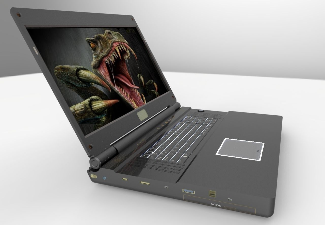 Monster P570WM3D 17 Laptop 3D model | CGTrader