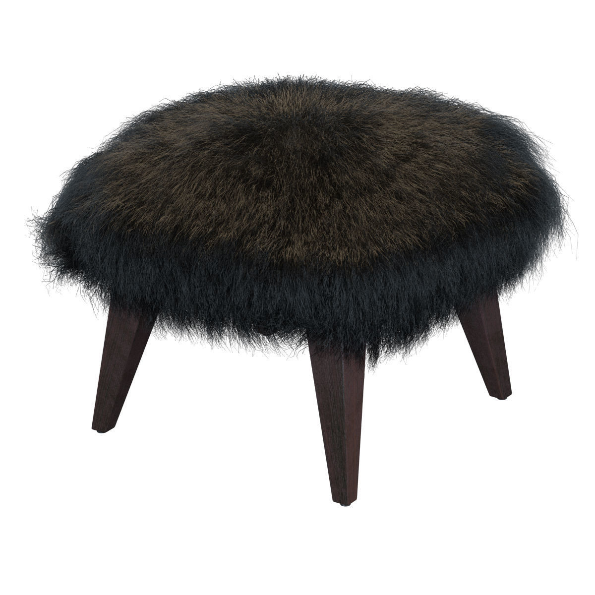 OTTO TIBETAN FUR CUBE OTTOMAN 3D model | CGTrader