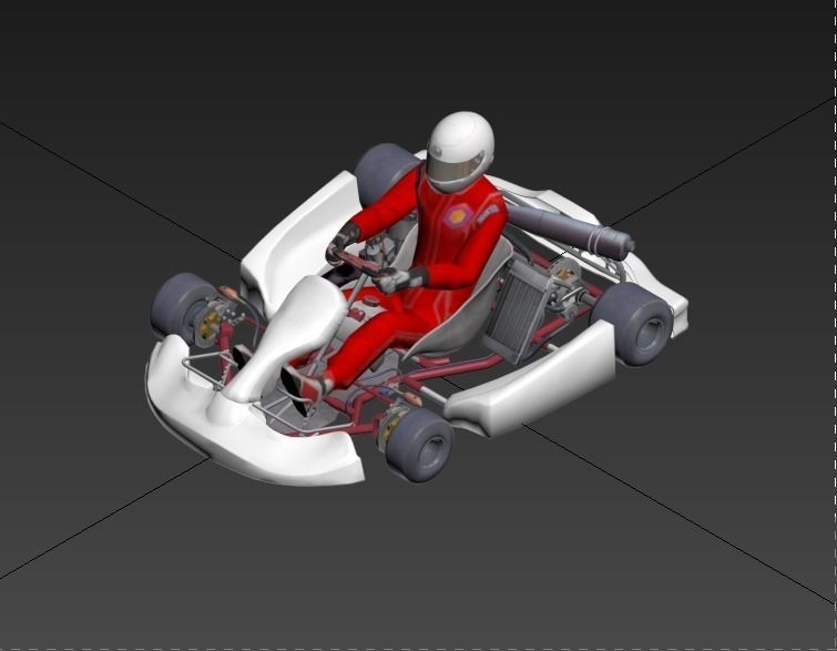 3D model GO KART 3D MODEL DRIVER HELMET VR / AR / low-poly | CGTrader