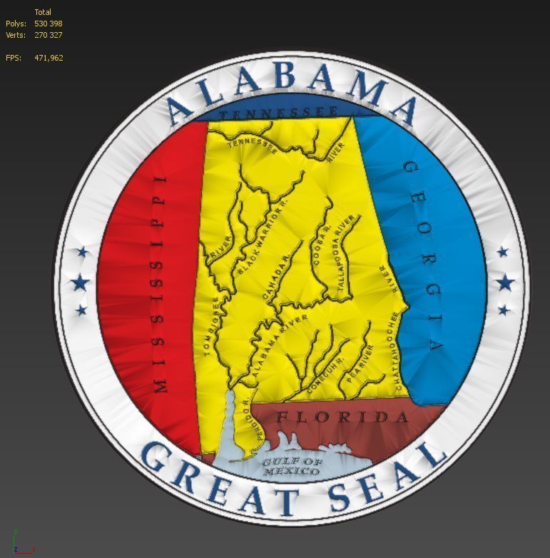 Alabama Seal 3D model | CGTrader
