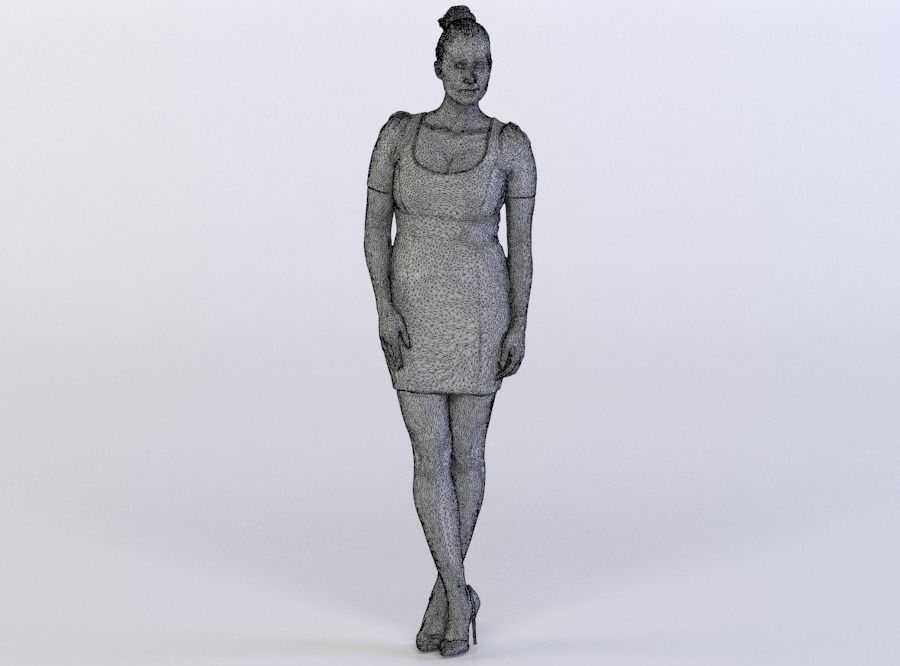 Rosy 0095 Woman in a red dress 3D model | CGTrader