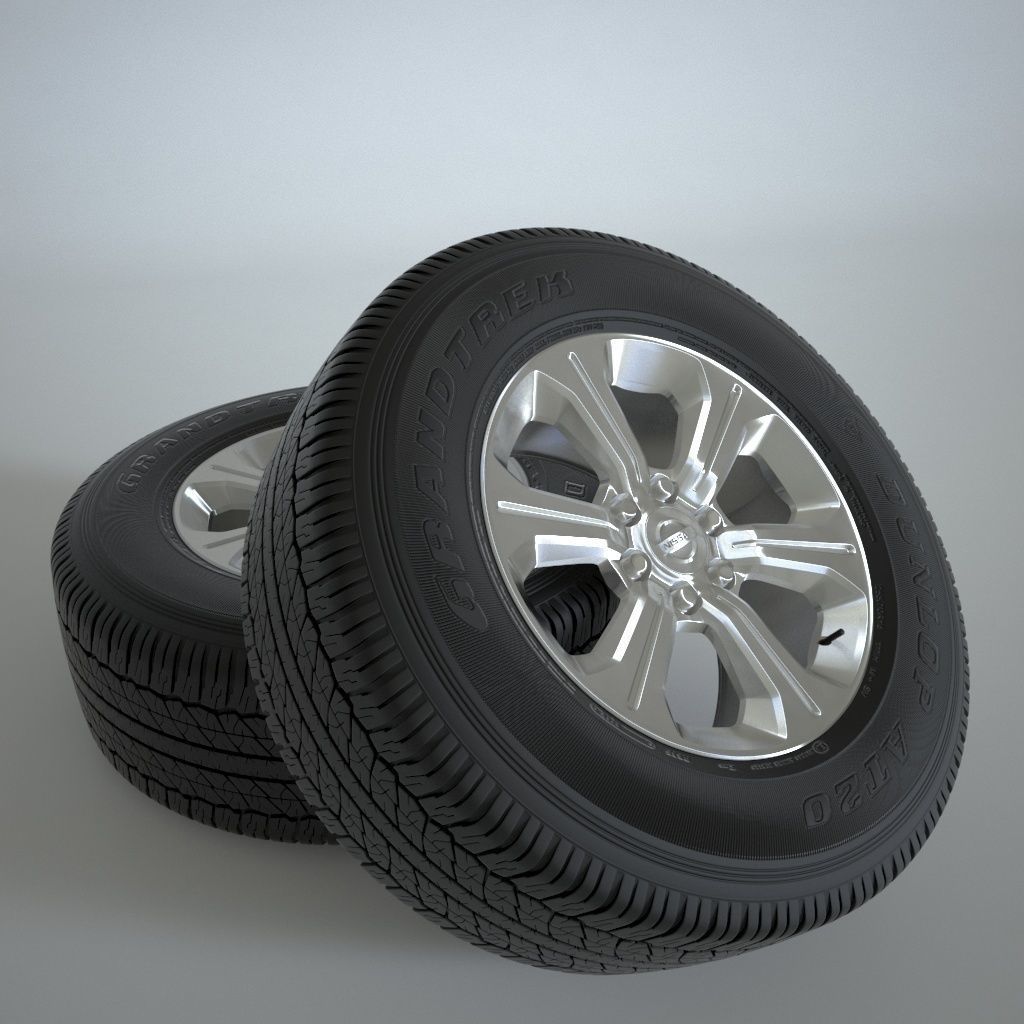 Wheel of Pickup Truck free 3D model | CGTrader