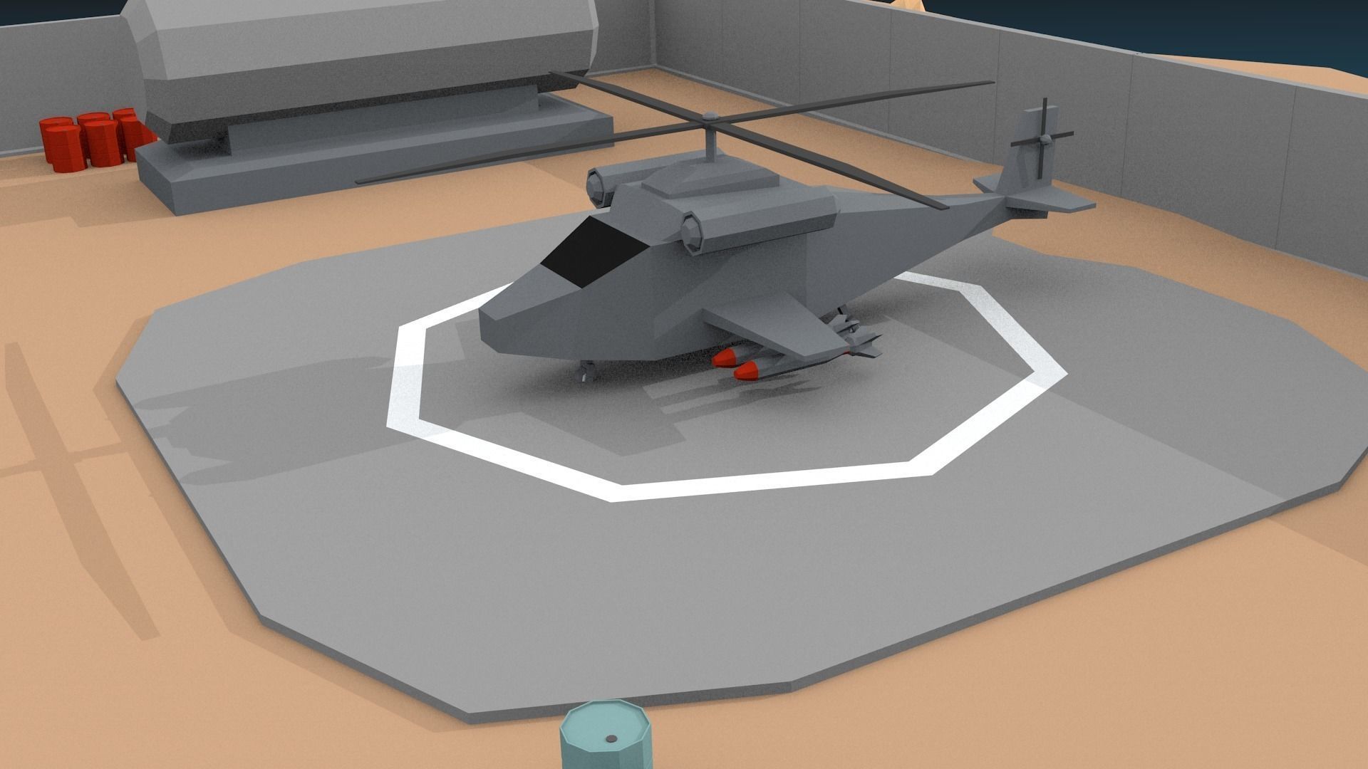 3D model Low Poly Military Base Pack VR / AR / low-poly | CGTrader