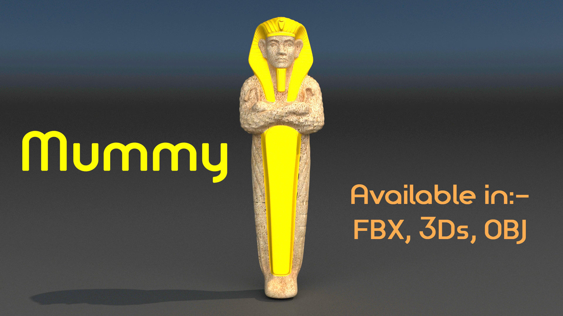 3D model The Mummy egyptian statue VR / AR / low-poly | CGTrader