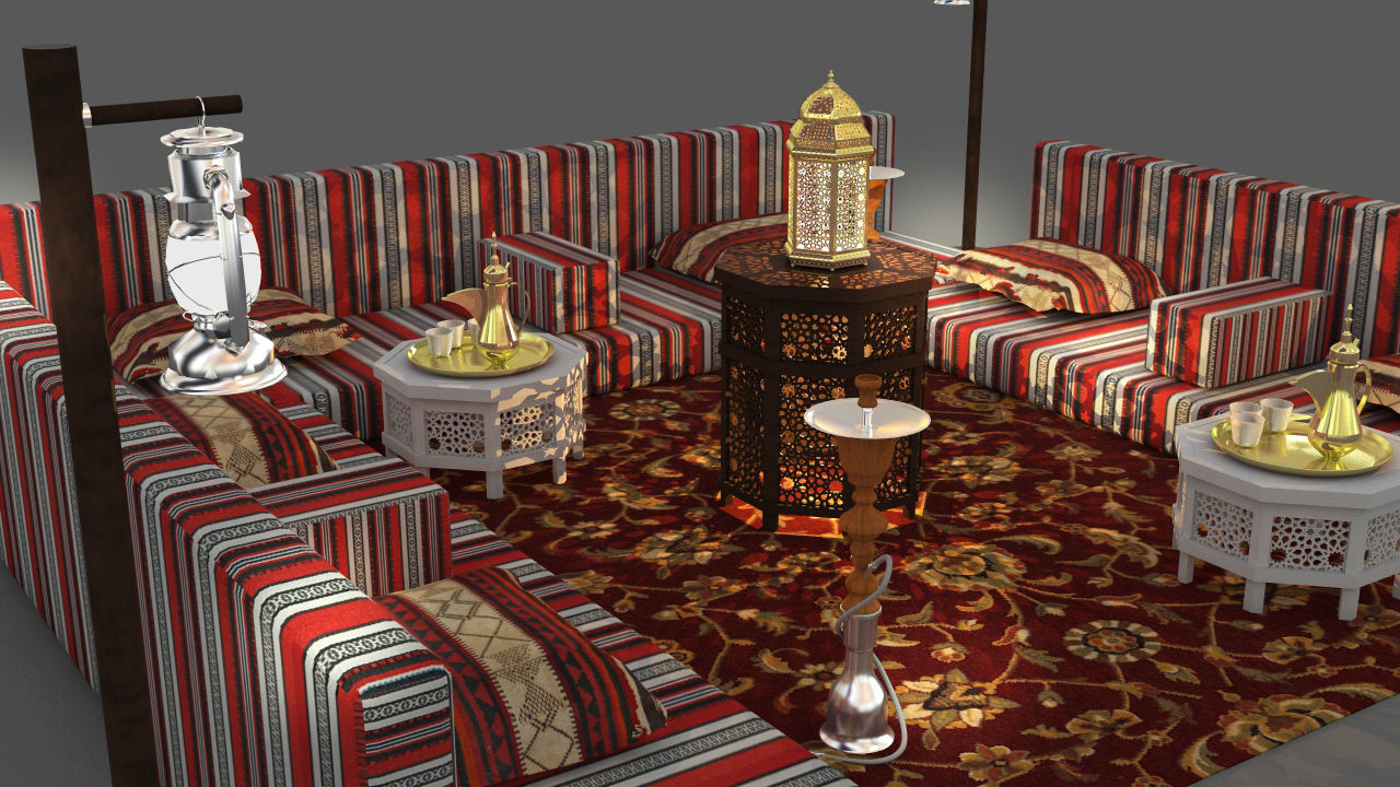 Arabic Seating 2 3D model | CGTrader
