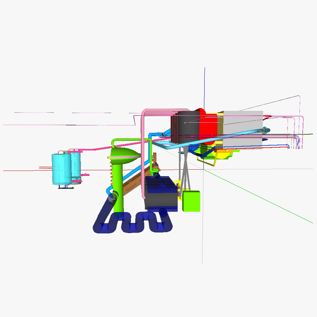 Microbial electrolysis cell MEC gas fed AT IC motor 1 3D model | CGTrader