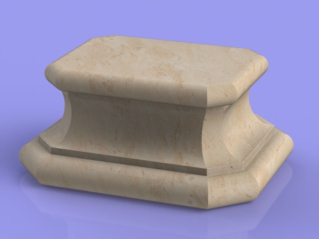 Marble Socle 01 3D model 3D printable | CGTrader