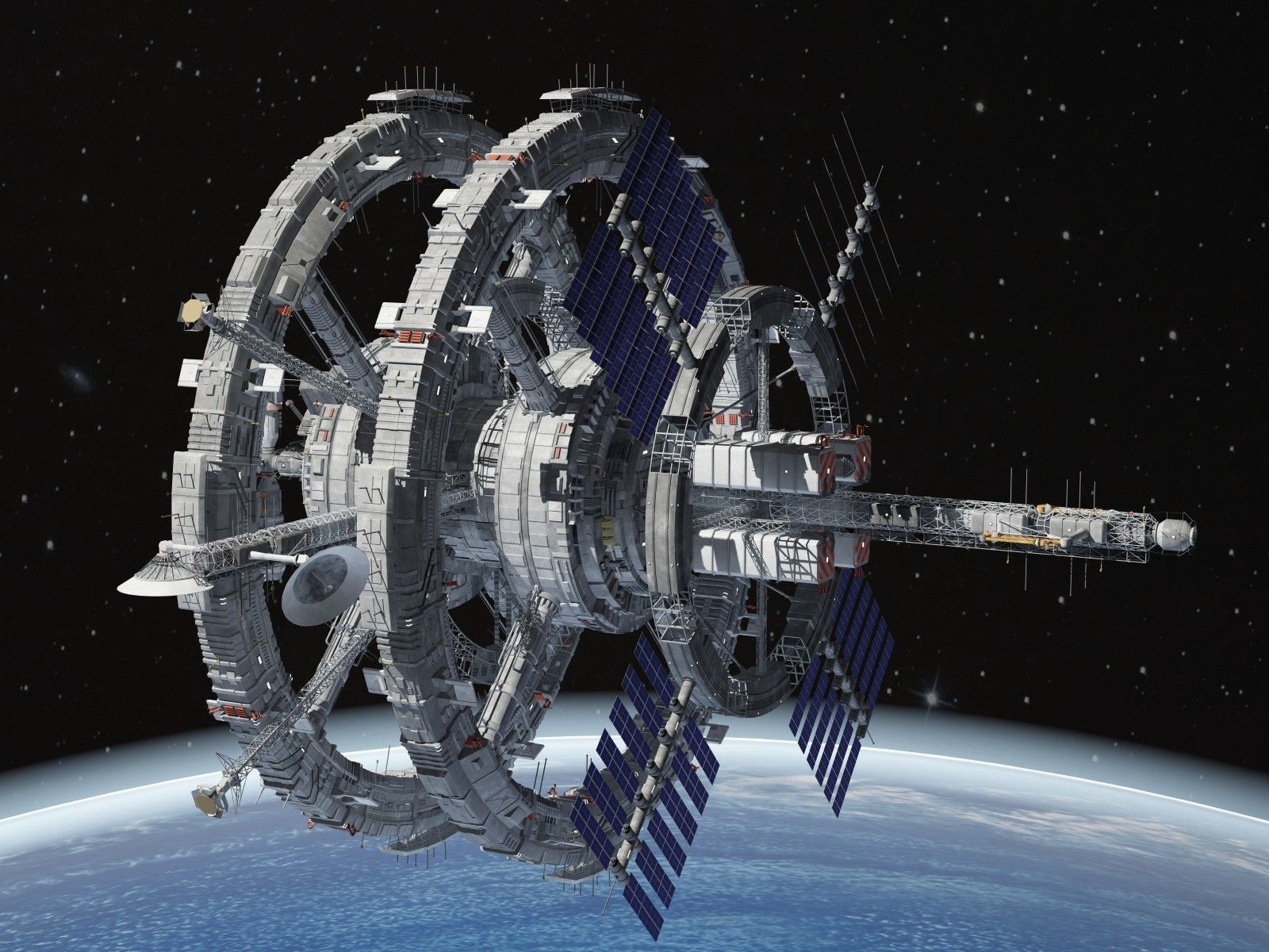 Sci-Fi Space Station 3D model | CGTrader