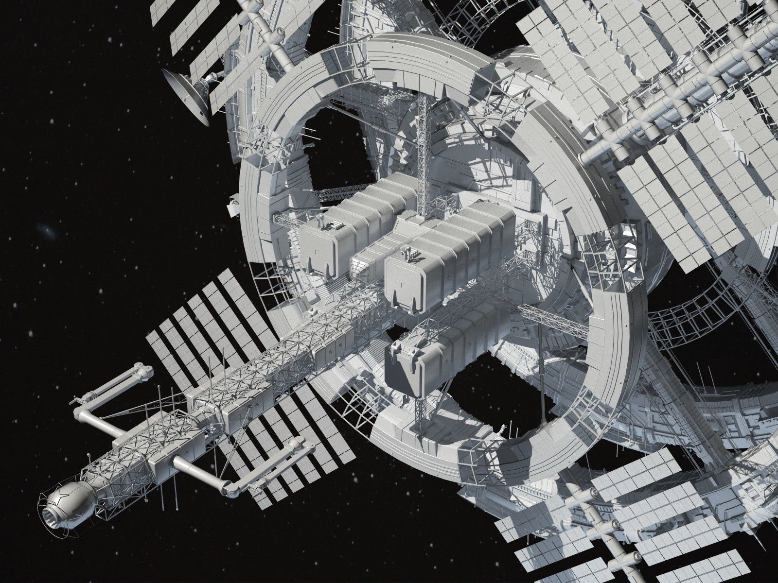Sci-Fi Space Station 3D model | CGTrader