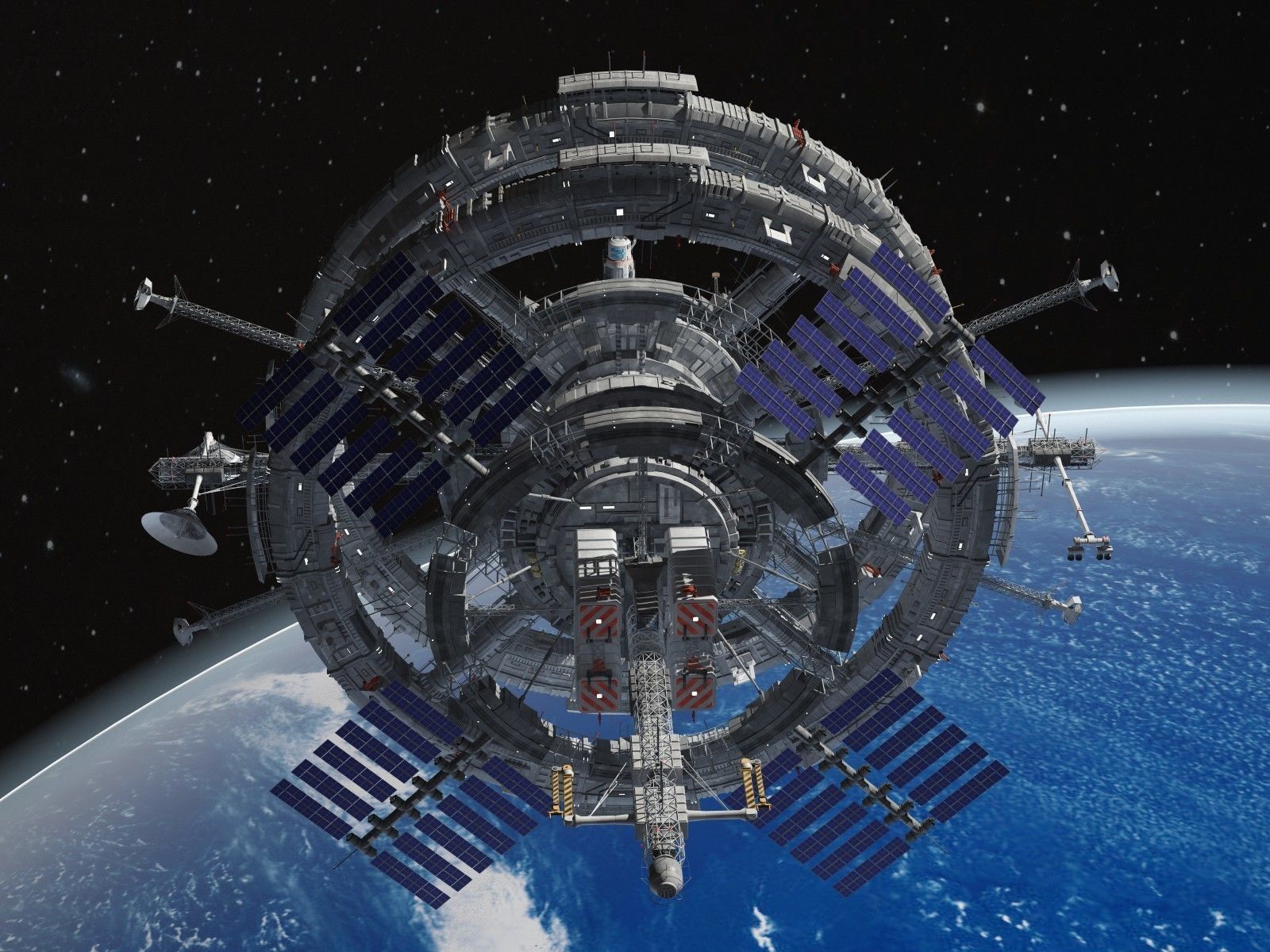 Sci-Fi Space Station 3D model | CGTrader