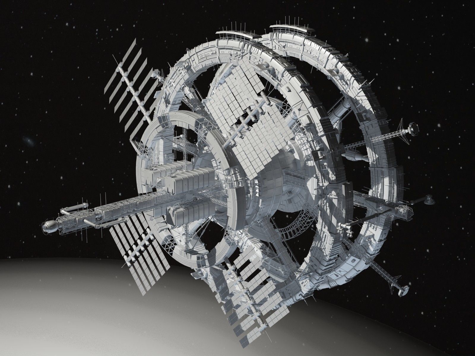 Sci-Fi Space Station 3D model | CGTrader