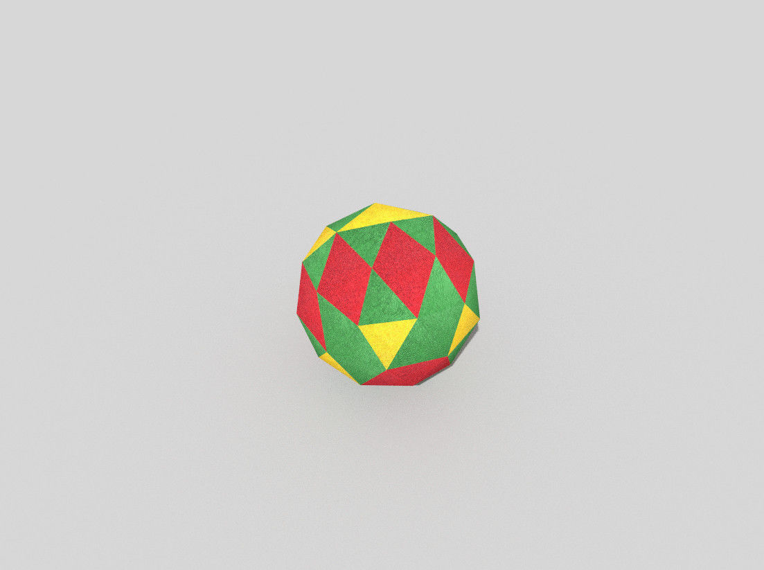3D model low poly beach ball VR / AR / low-poly | CGTrader