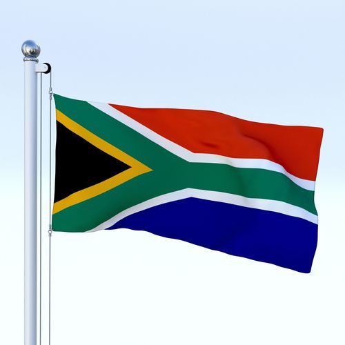 3D model Animated South Africa Flag VR / AR / low-poly animated | CGTrader