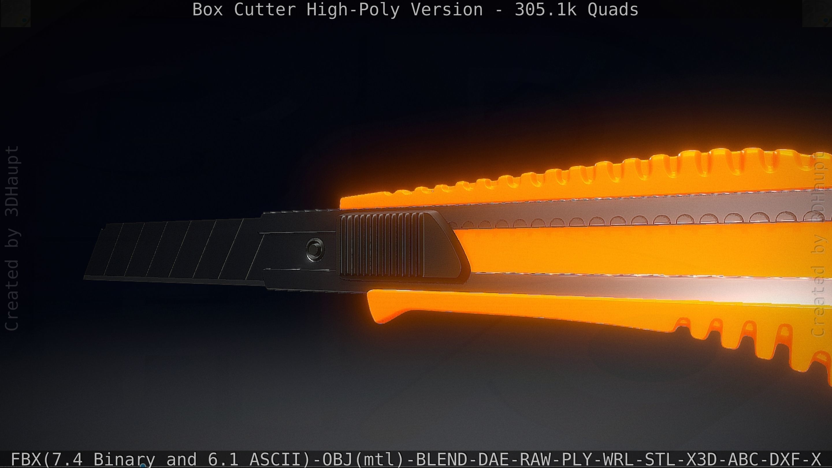 Box Cutter Highpoly Version 3D model animated rigged | CGTrader