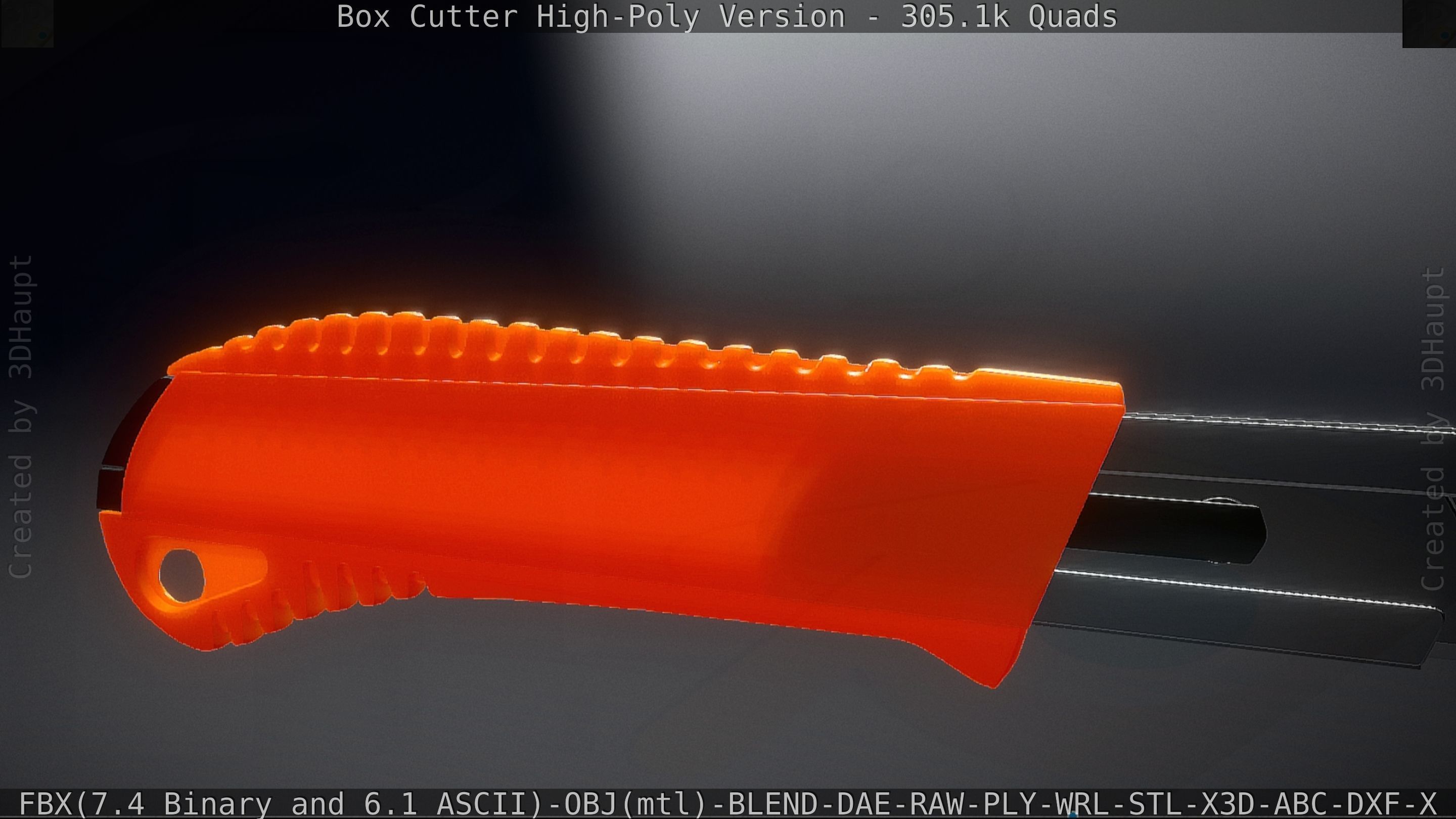 Box Cutter Highpoly Version 3D model animated rigged | CGTrader