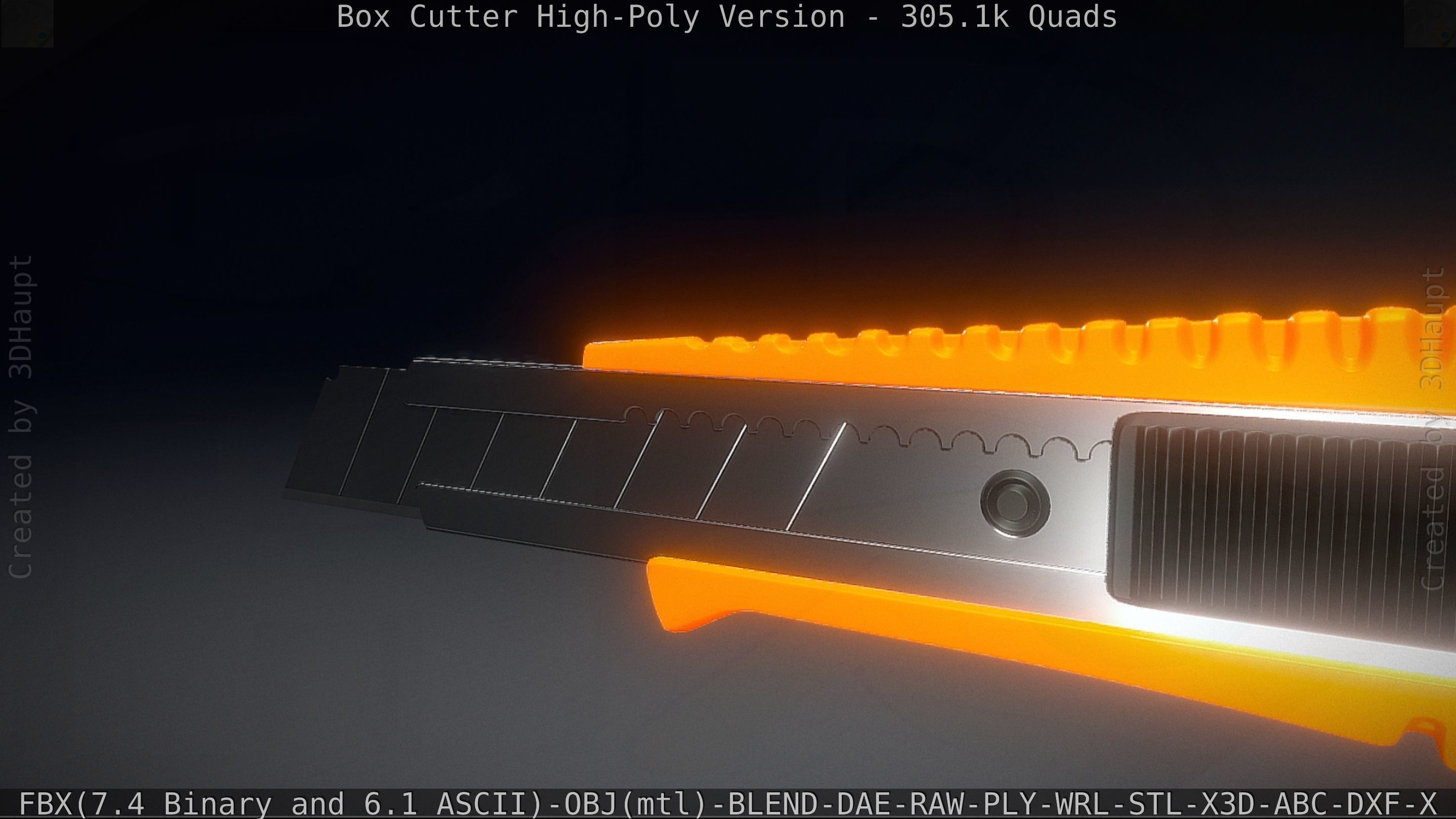 Box Cutter Highpoly Version 3D model animated rigged | CGTrader