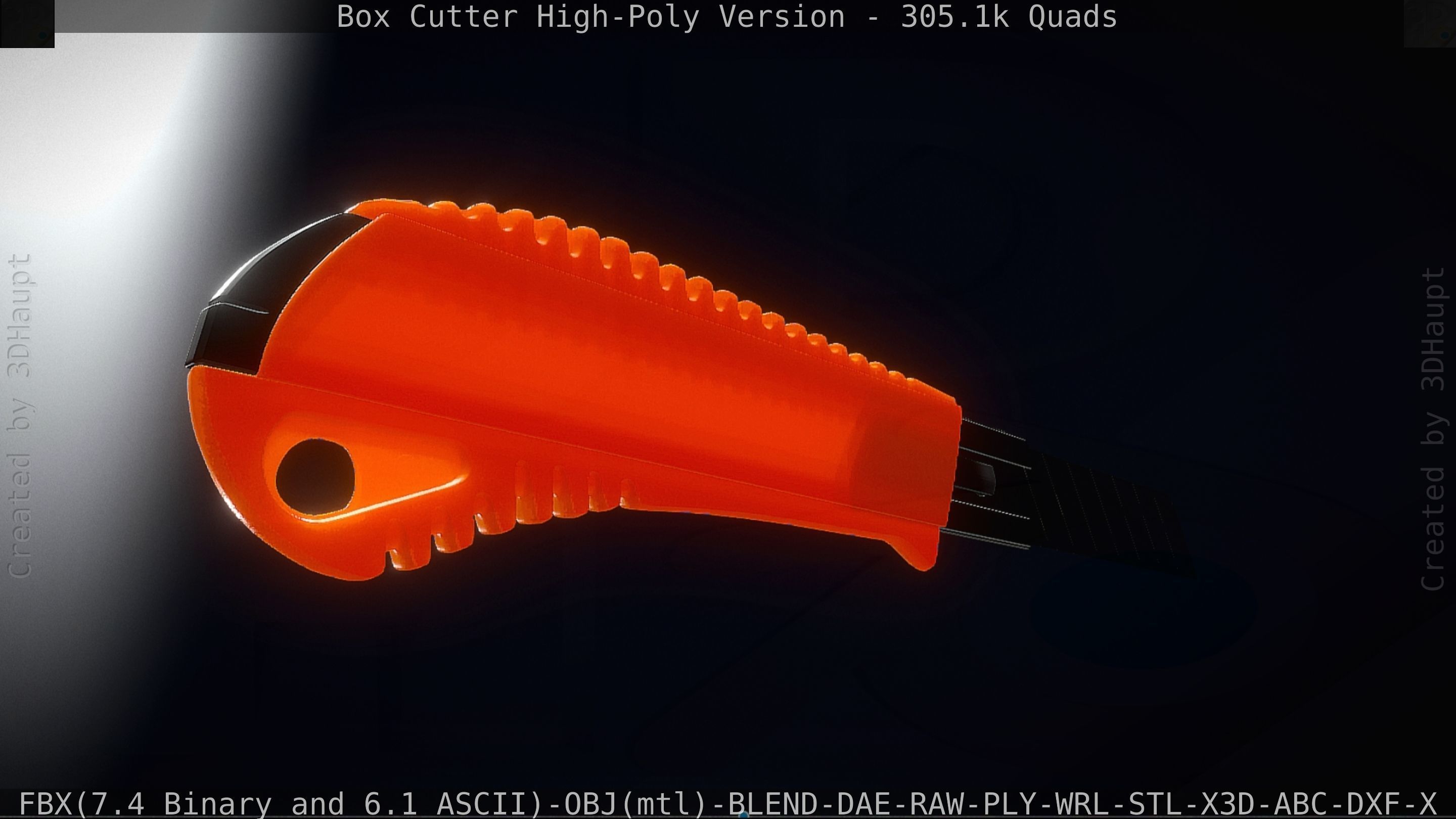 Box Cutter Highpoly Version 3D model animated rigged | CGTrader