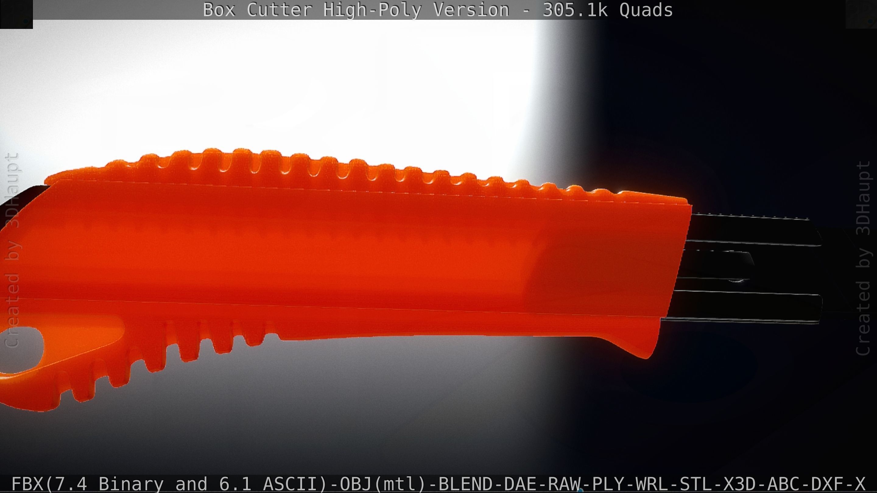 Box Cutter Highpoly Version 3D model animated rigged | CGTrader