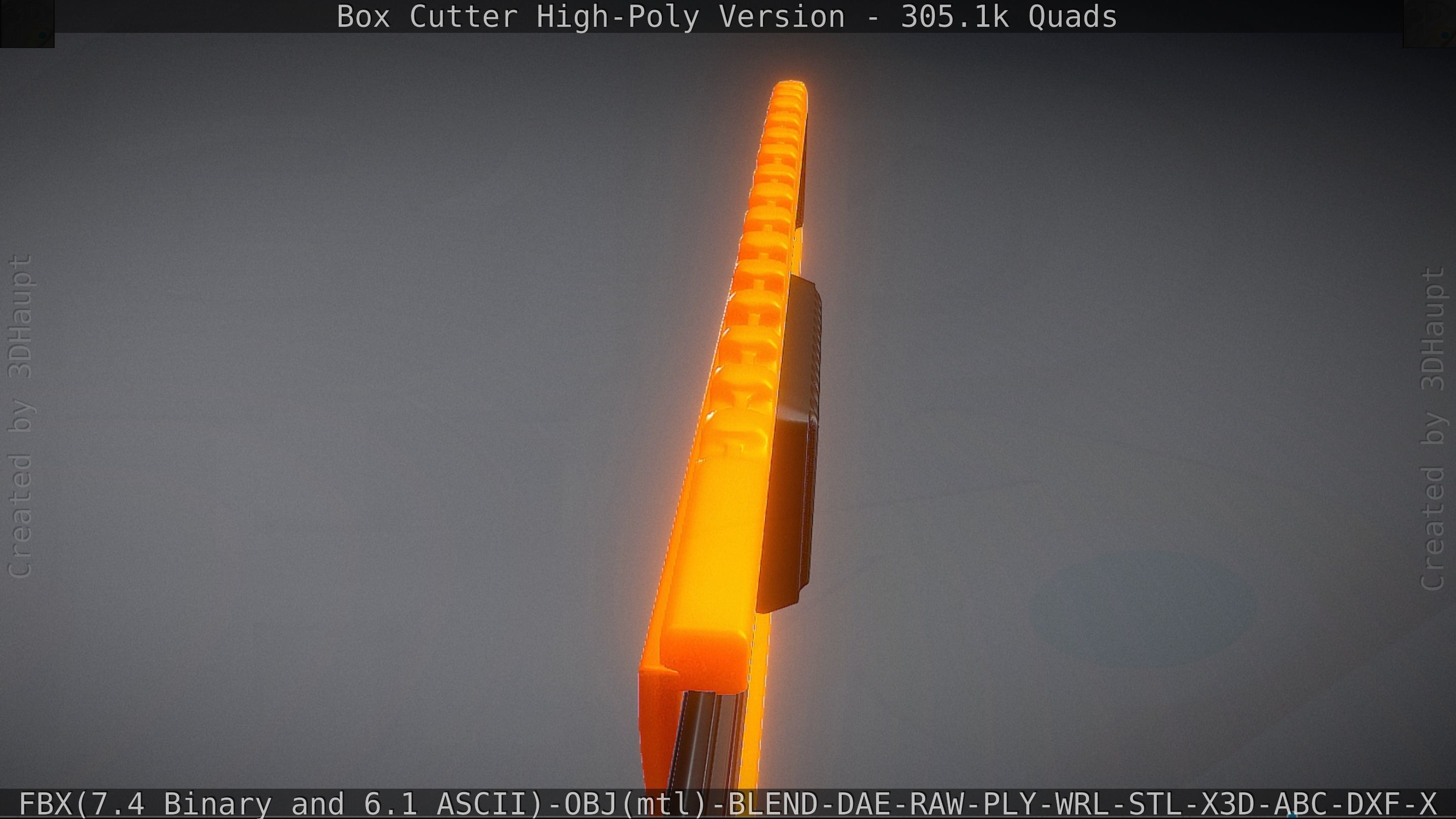 Box Cutter Highpoly Version 3D model animated rigged | CGTrader