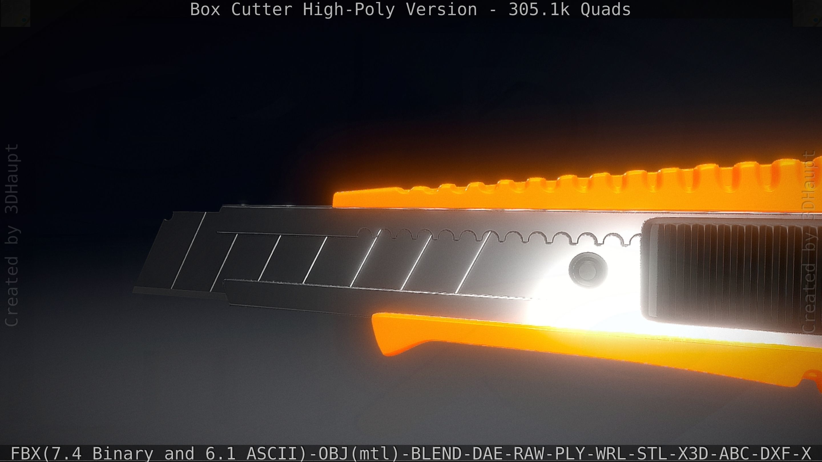 Box Cutter Highpoly Version 3D model animated rigged | CGTrader