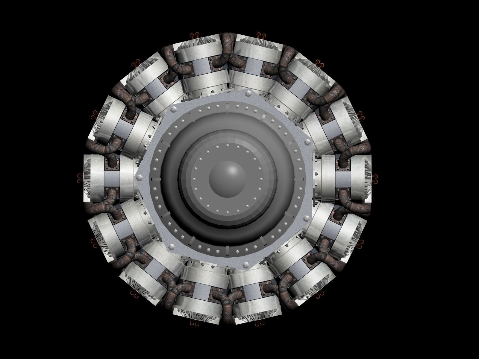 Bristol Hercules aircraft engine 3D model | CGTrader