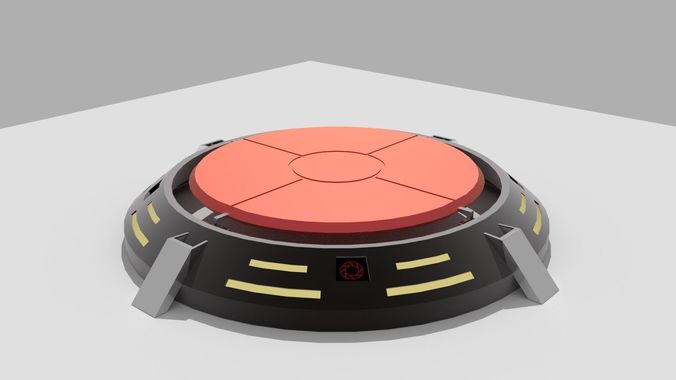 Portal floor button free VR / AR / low-poly 3D model | CGTrader