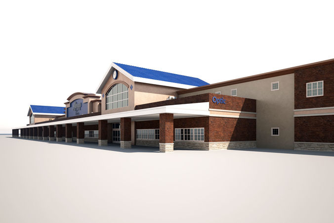 Super Market Building 3D model | CGTrader