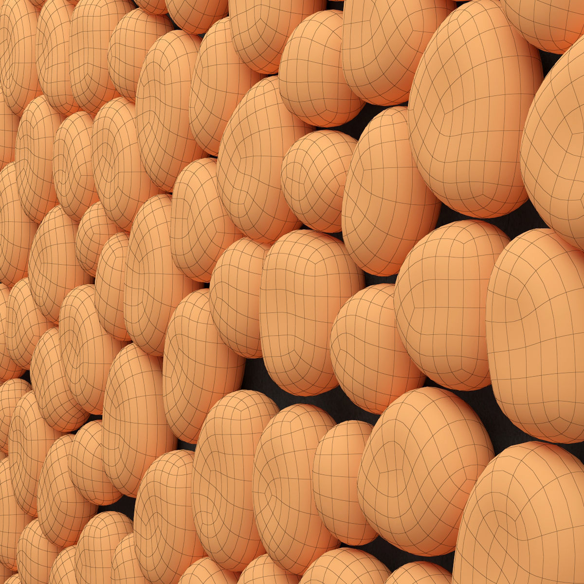 Pebble stone panel 3D model | CGTrader