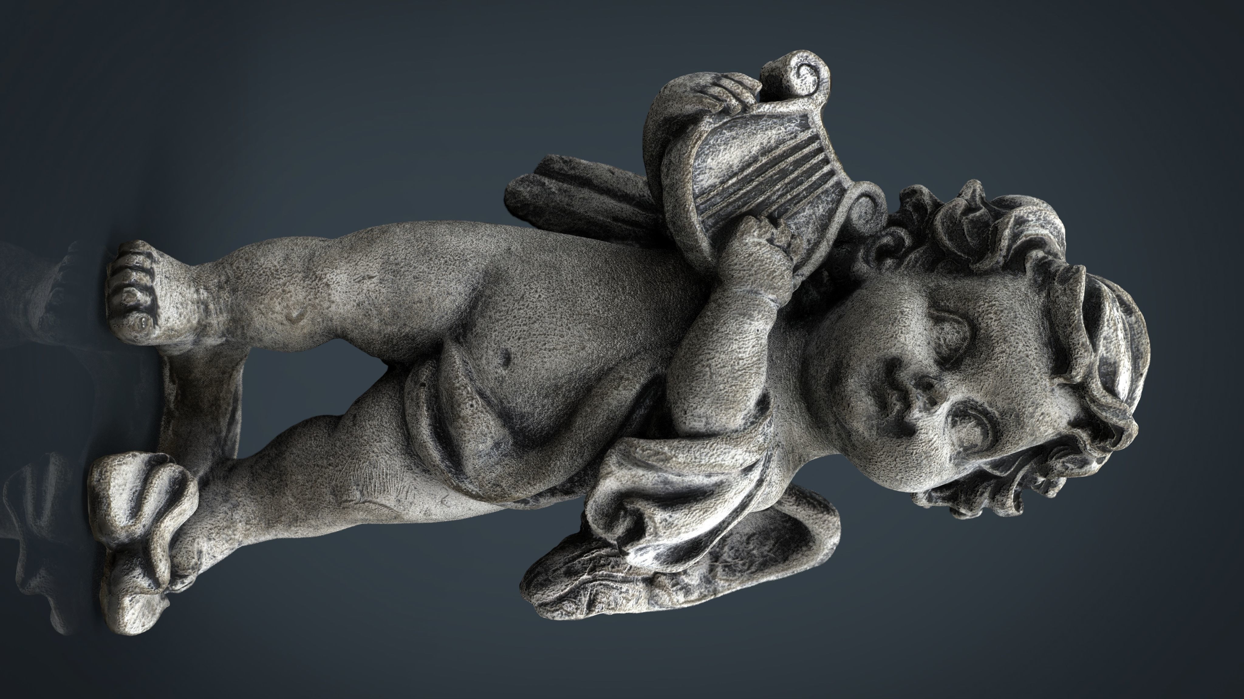 3D model Angel statue of baby VR / AR / low-poly | CGTrader