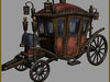 3D model Animated Medieval Coach VR / AR / low-poly rigged animated ...
