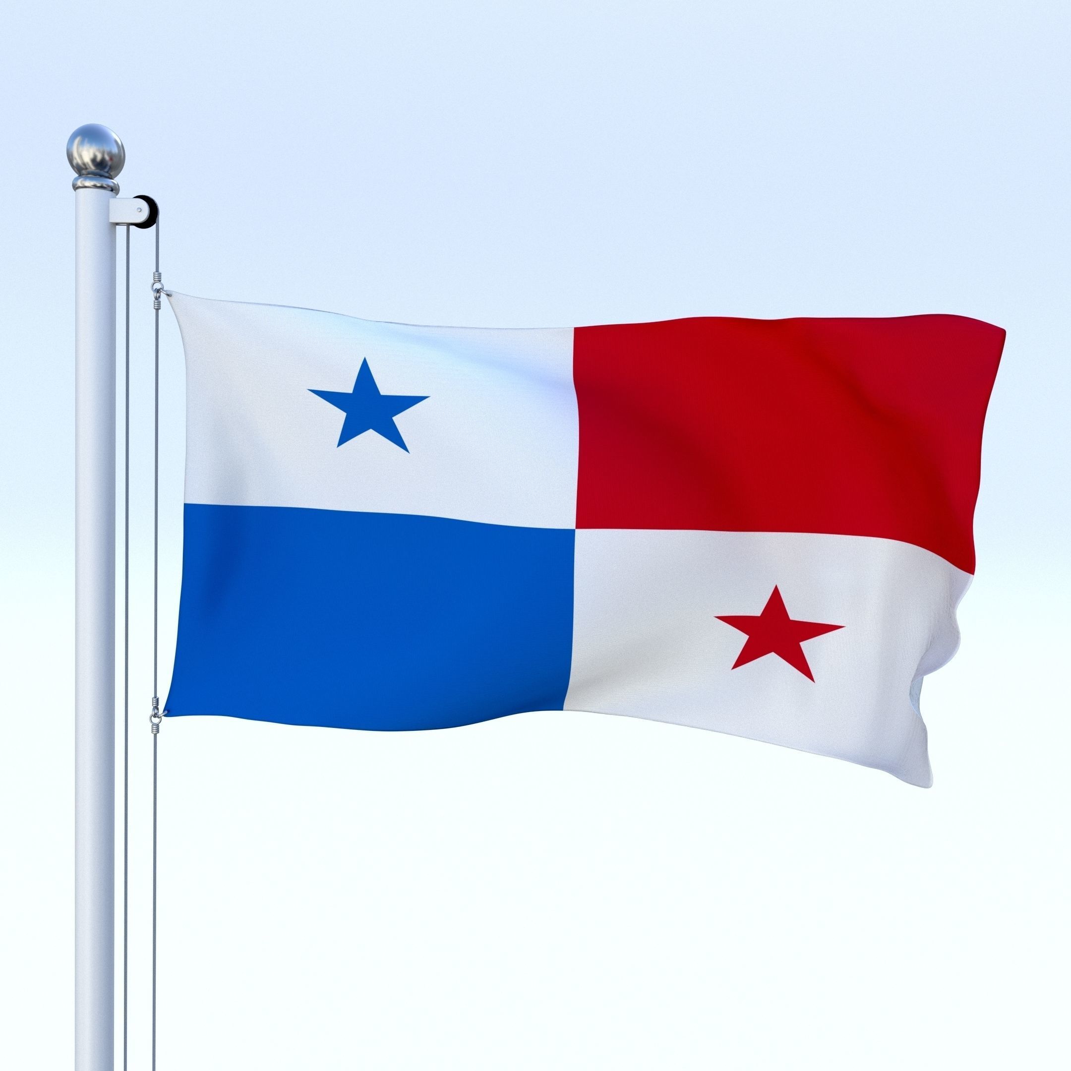 3D model Animated Panama Flag VR / AR / low-poly animated | CGTrader