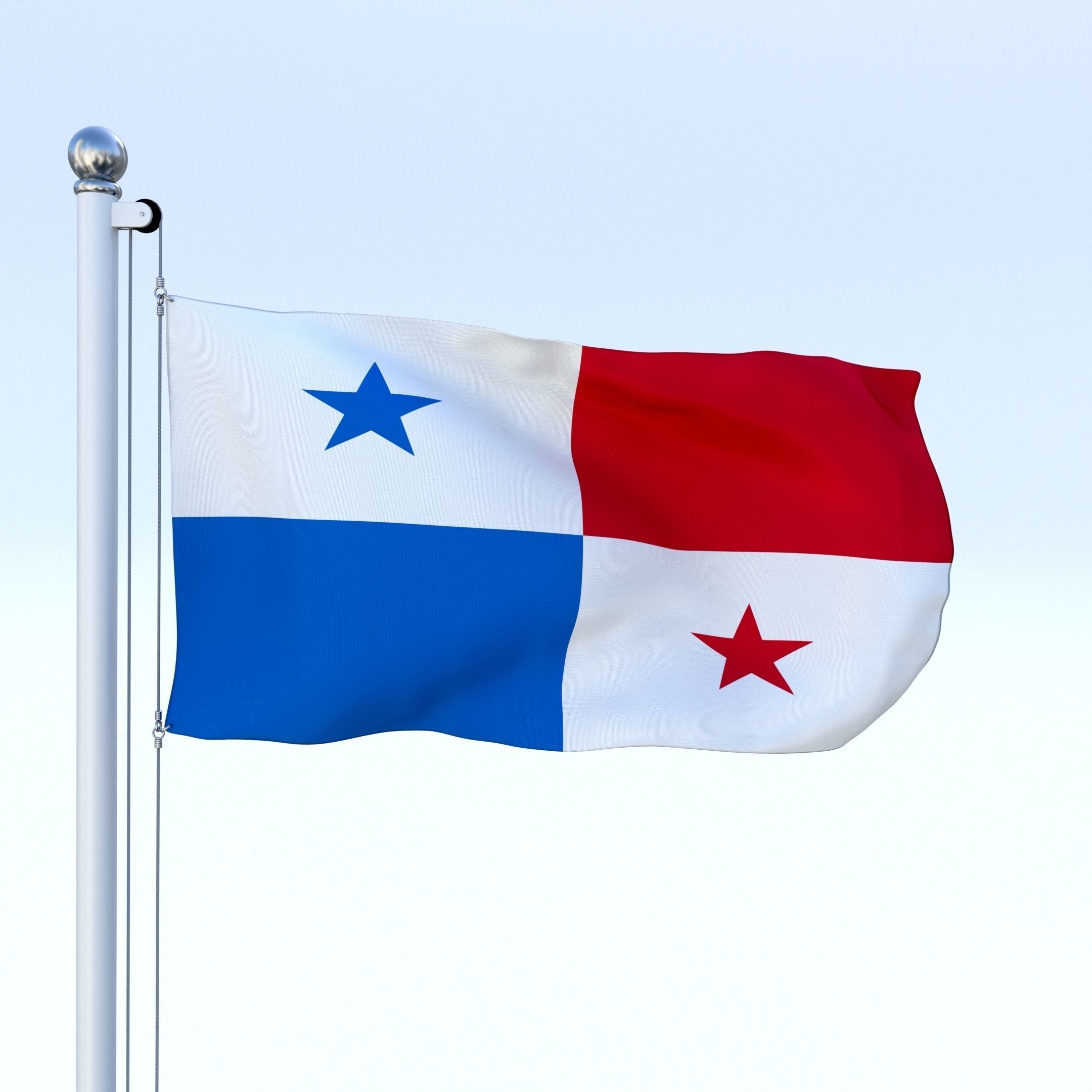 3D model Animated Panama Flag VR / AR / low-poly animated | CGTrader