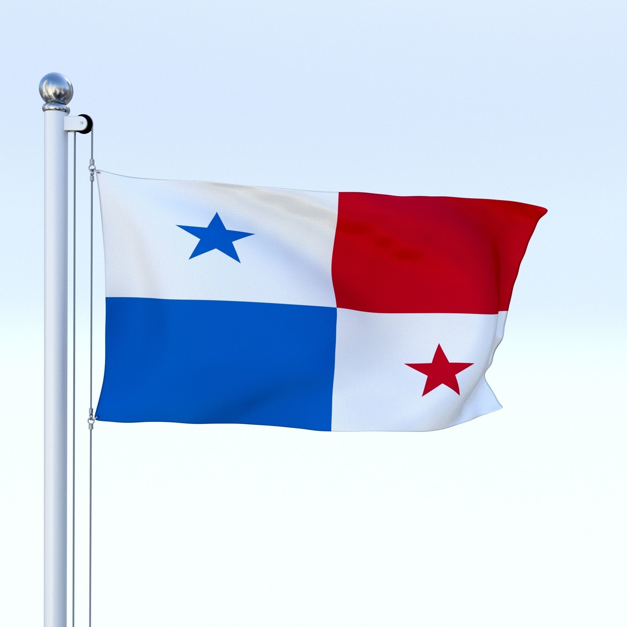 3D model Animated Panama Flag VR / AR / low-poly animated | CGTrader
