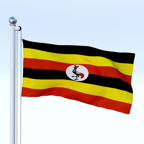 3D model Animated Uganda Flag VR / AR / low-poly animated | CGTrader