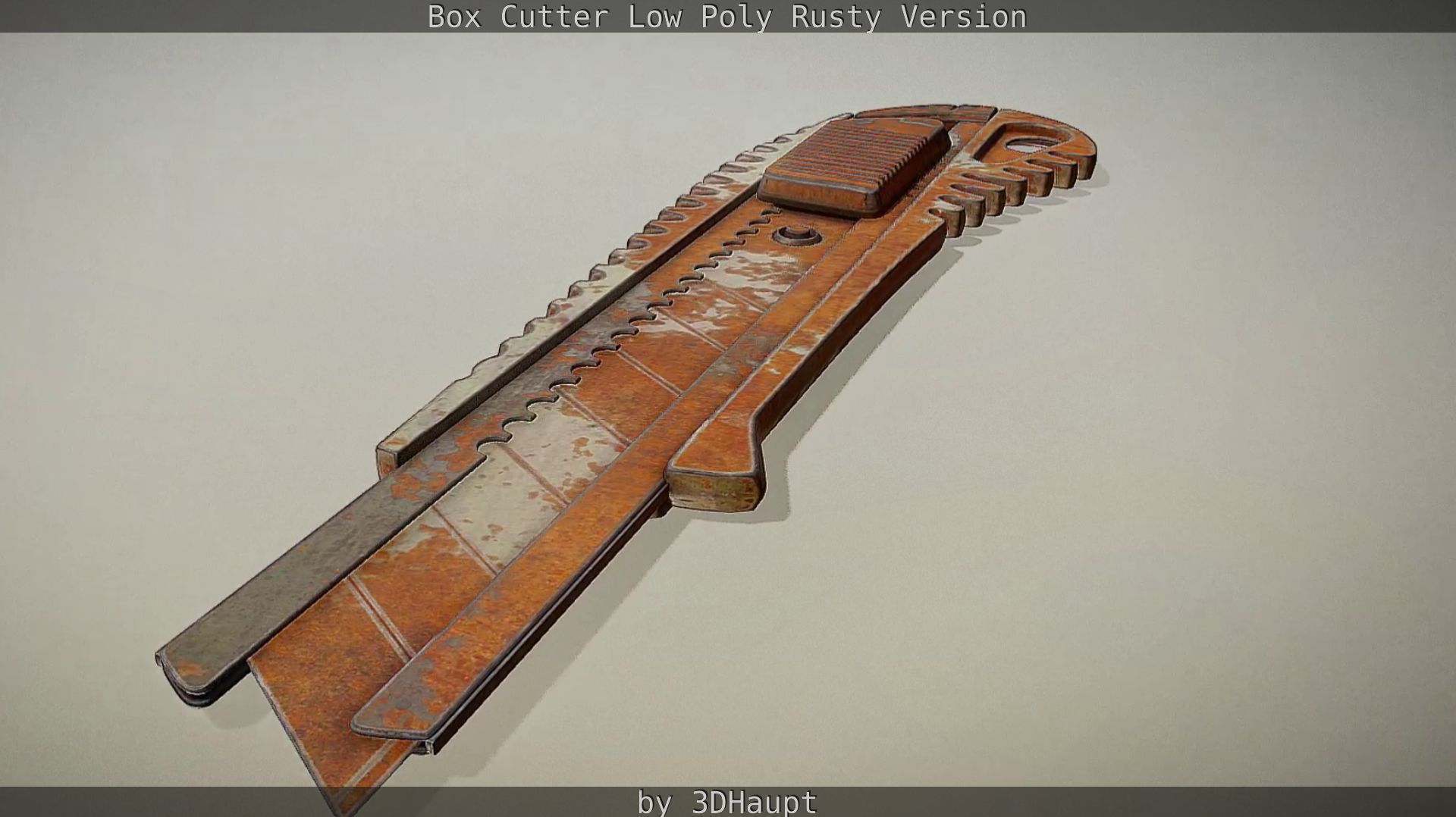 3D model Box Cutter Lowpoly Rusty Version - Gameready - PBR VR / AR ...