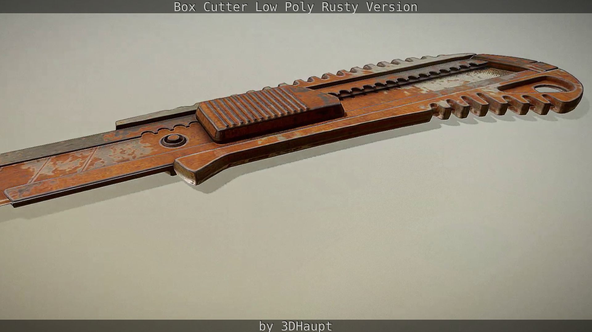 3D model Box Cutter Lowpoly Rusty Version - Gameready - PBR VR / AR ...