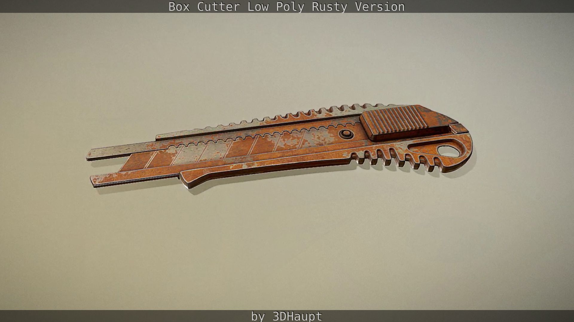 3D model Box Cutter Lowpoly Rusty Version - Gameready - PBR VR / AR ...