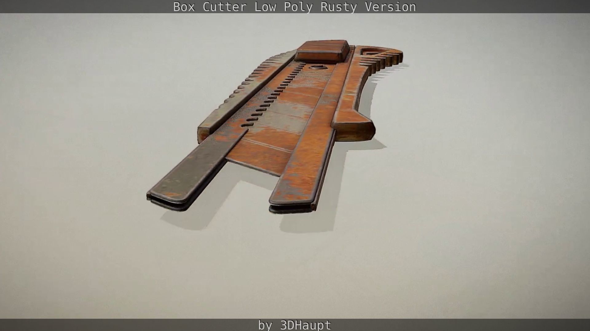 3D model Box Cutter Lowpoly Rusty Version - Gameready - PBR VR / AR ...