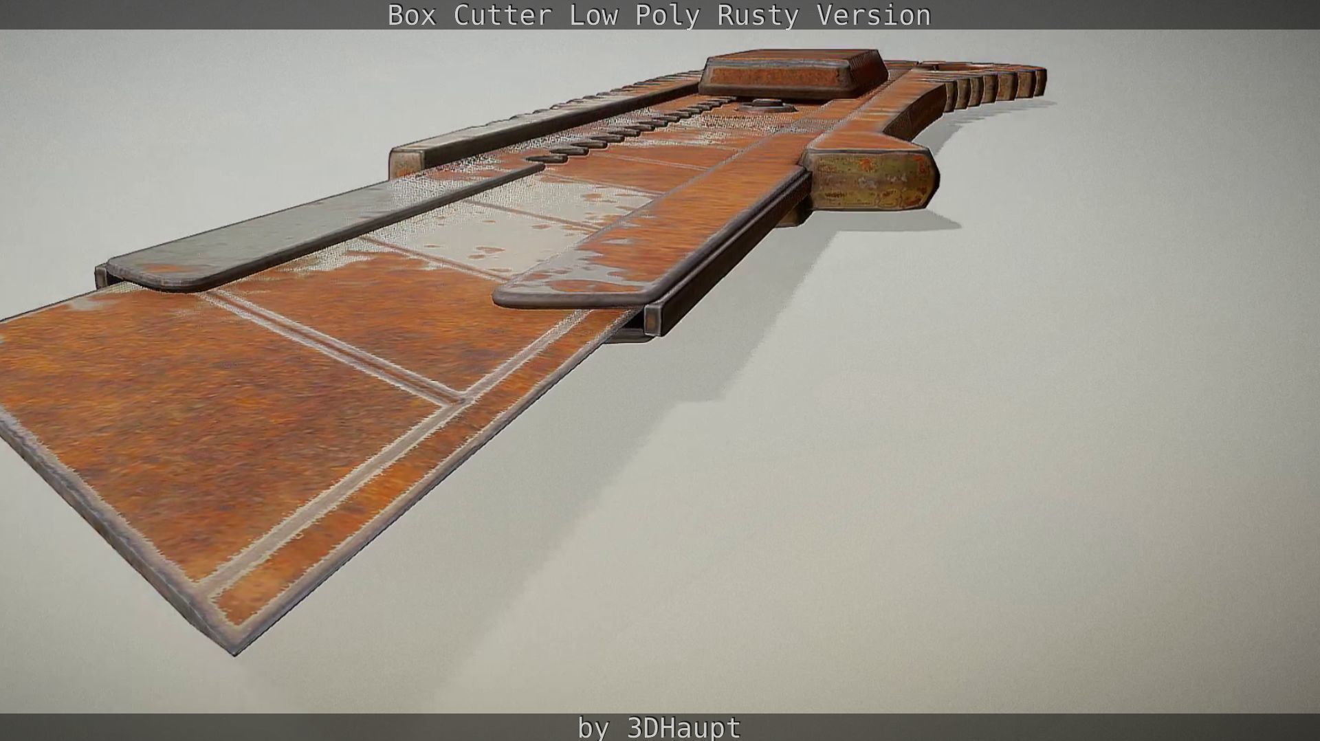 3D model Box Cutter Lowpoly Rusty Version - Gameready - PBR VR / AR ...