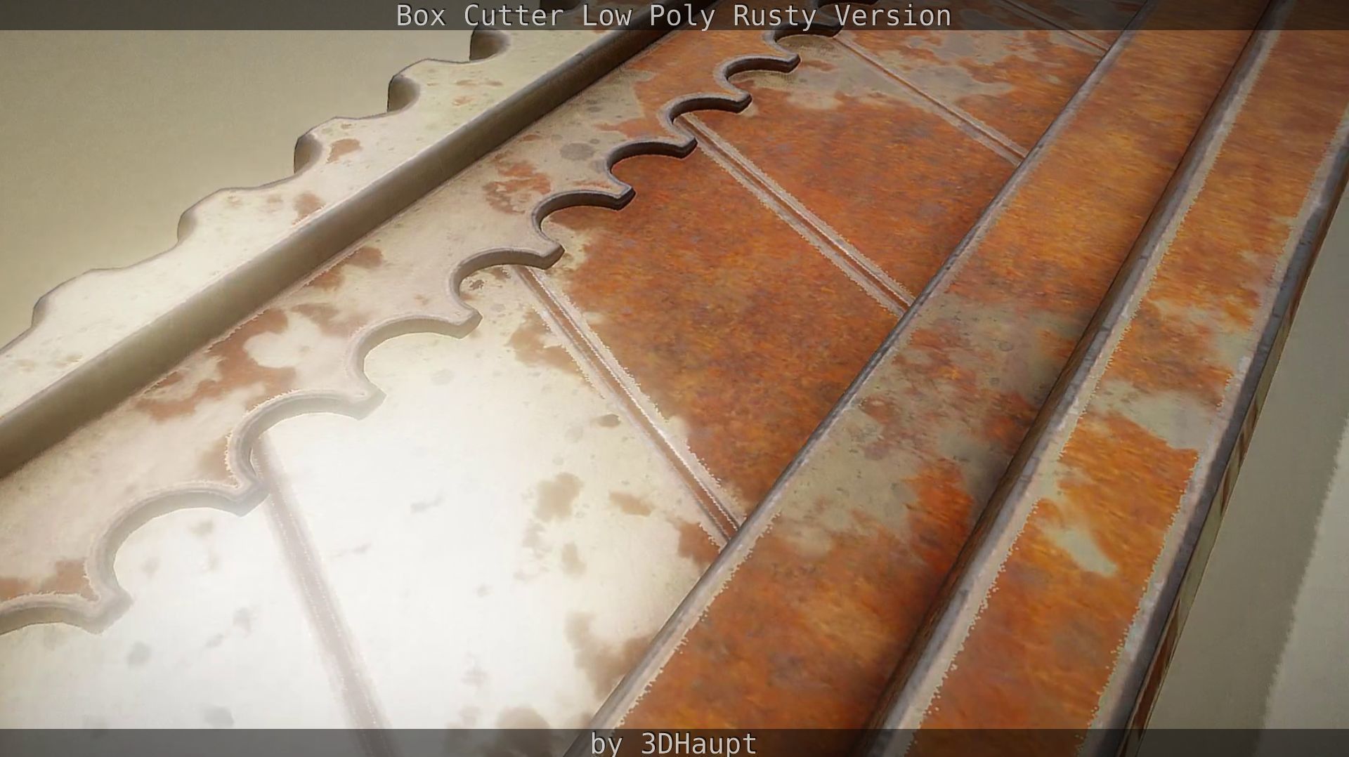 3D model Box Cutter Lowpoly Rusty Version - Gameready - PBR VR / AR ...