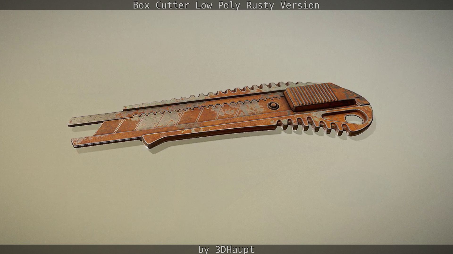 3D model Box Cutter Lowpoly Rusty Version - Gameready - PBR VR / AR ...