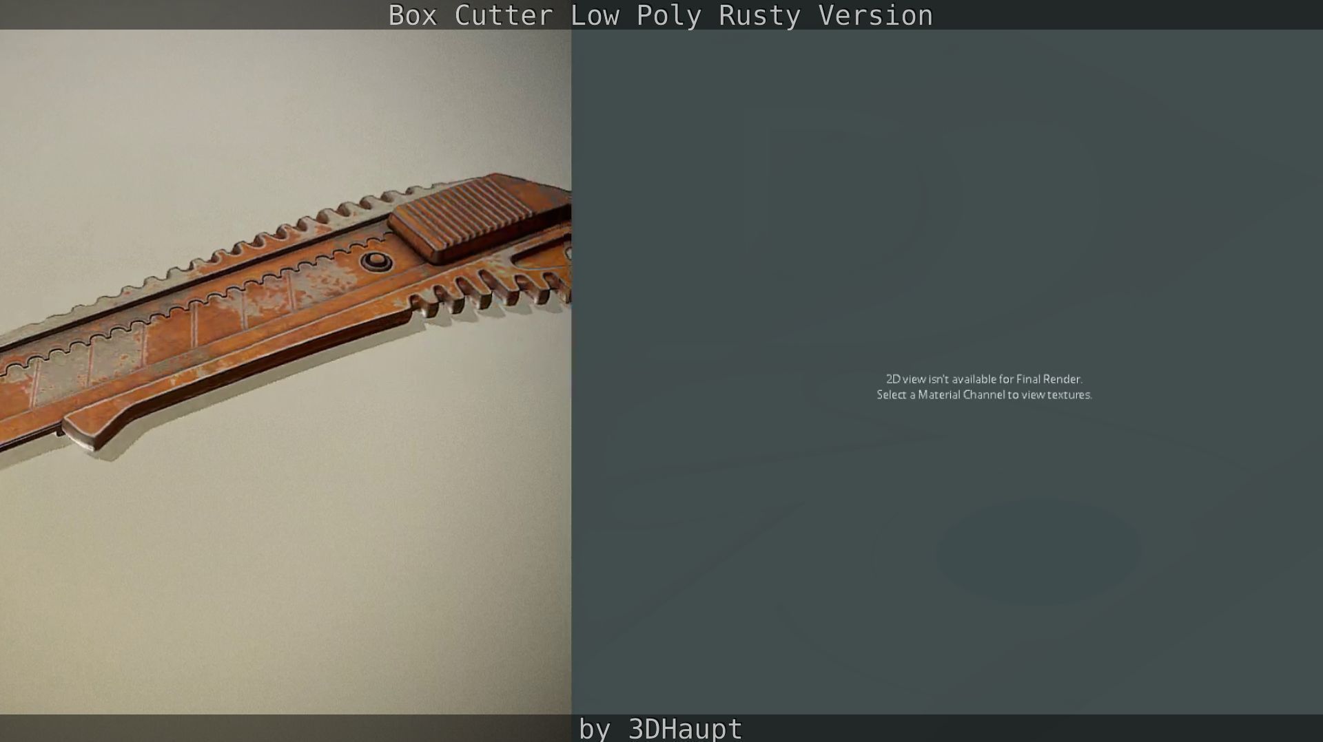 3D model Box Cutter Lowpoly Rusty Version - Gameready - PBR VR / AR ...