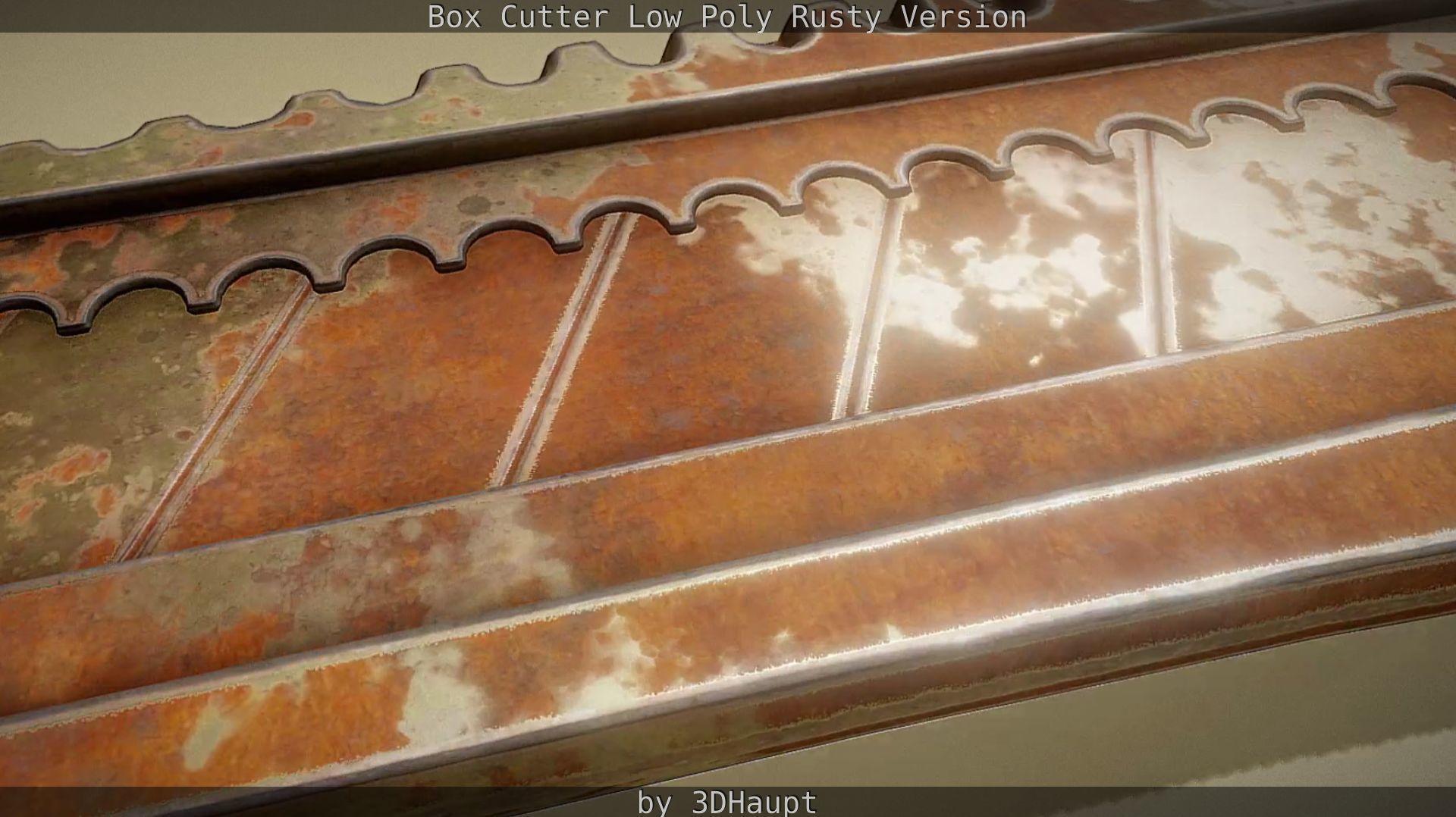 3D model Box Cutter Lowpoly Rusty Version - Gameready - PBR VR / AR ...