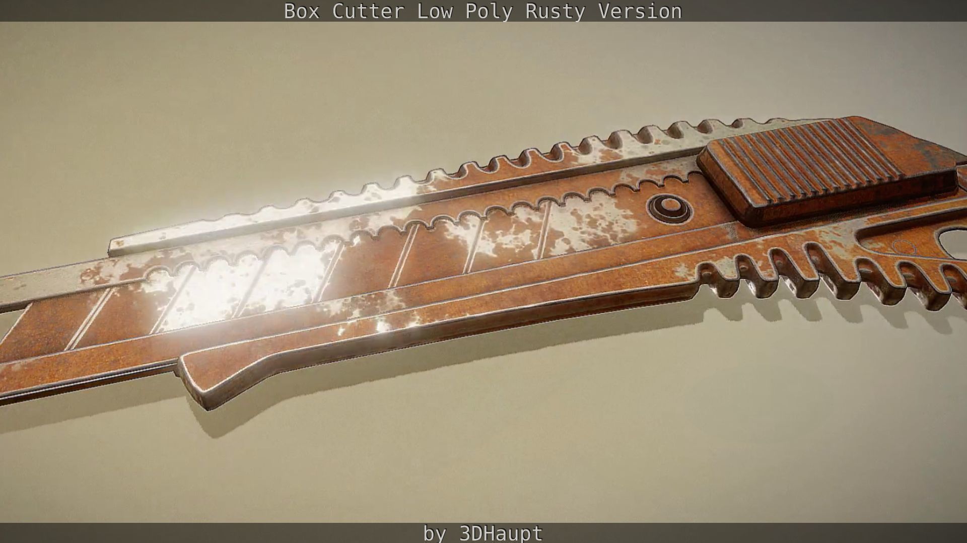 3D model Box Cutter Lowpoly Rusty Version - Gameready - PBR VR / AR ...